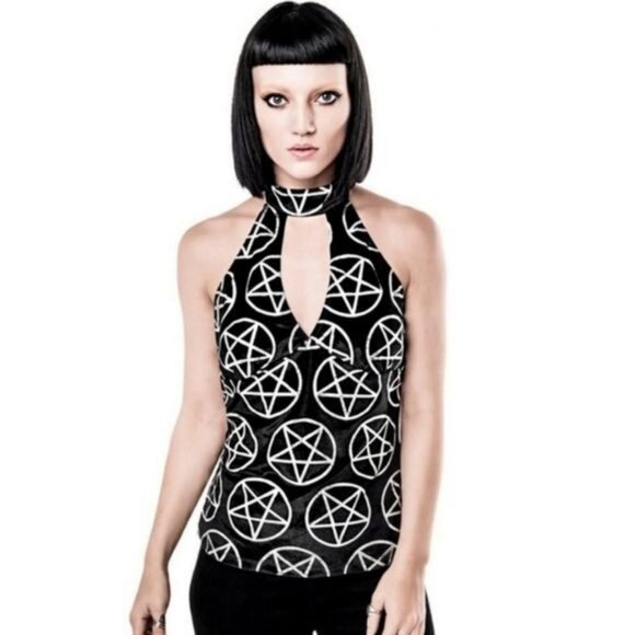 Killstar | Tops | Killstar Luxe Velvet Blouse Venom On Edge Tback ...